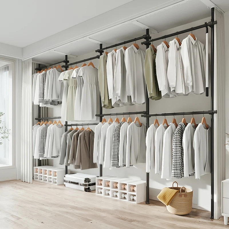 Portable Metal Wardrobe Closet Clothes Bedroom Wardrobe Steel Frame ...