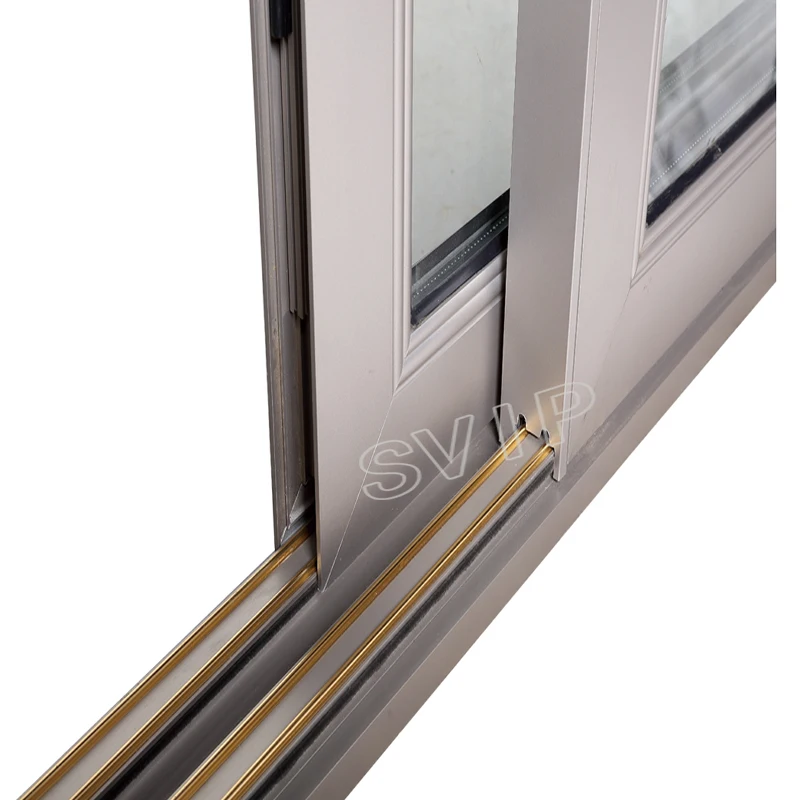 Black Big Vertical Latest Outside Sliding Window Grill Design Double ...