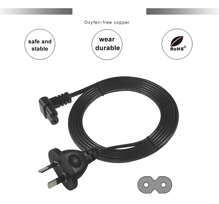 Australian 2 Prong Plug Notebook Adapter Appliance Mains C7 Power Cord ...