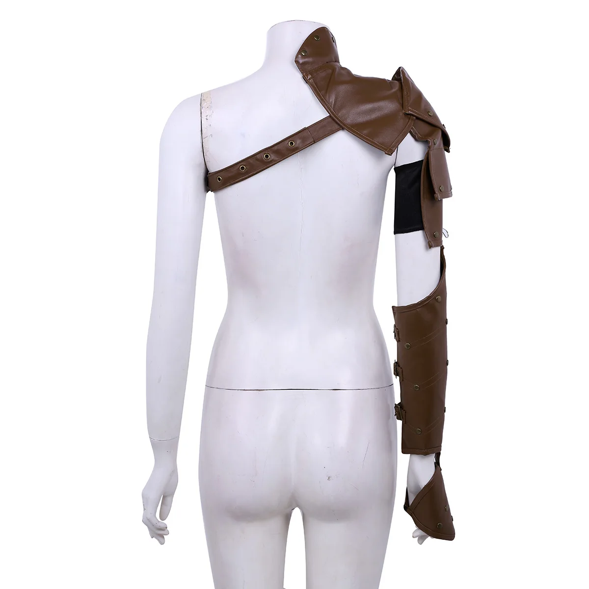 Gothic Steampunk Single Shoulder Armors Arm Strap Set Adjustable Metal ...
