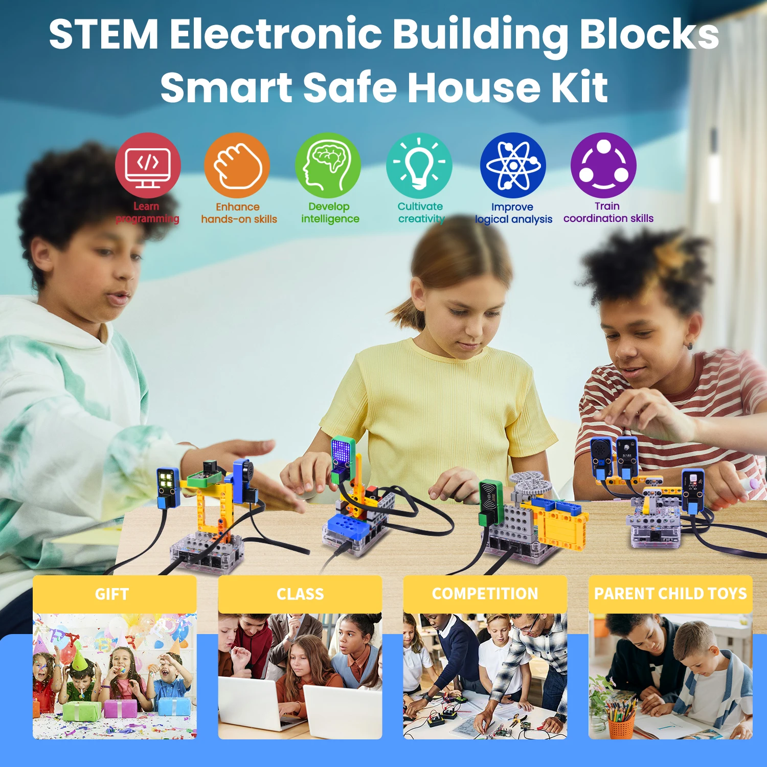 New Robotics Kit DIY Eletronic Programmable Educational Kids Building ...