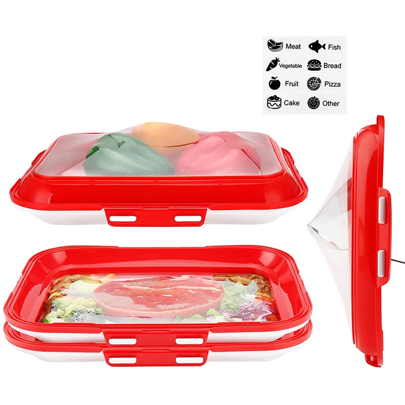 Reusable Durable Food Storage Trays Stretch Cover Save Space And Keep ...