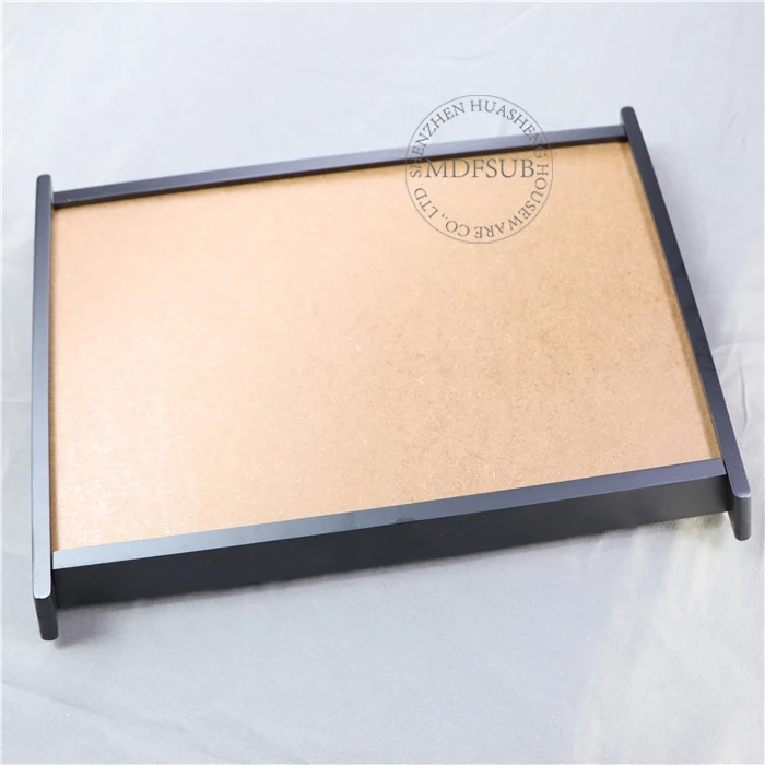 MDFSUB Sublimation Black Solid Luxury Wooden Tray for Home