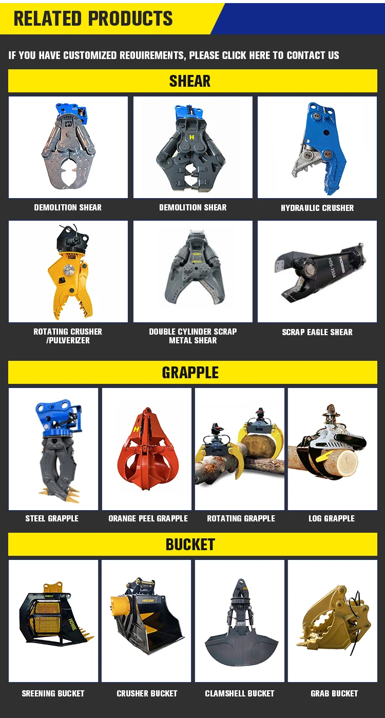 Excavator Attachment Hydraulic Demolition Hydraulic Demolition Grapple ...