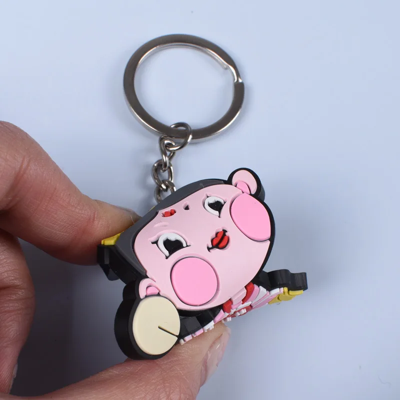 Custom Rubber Pvc Keychain 3d Logo Custom 2d Silicone Key Chain / Soft ...