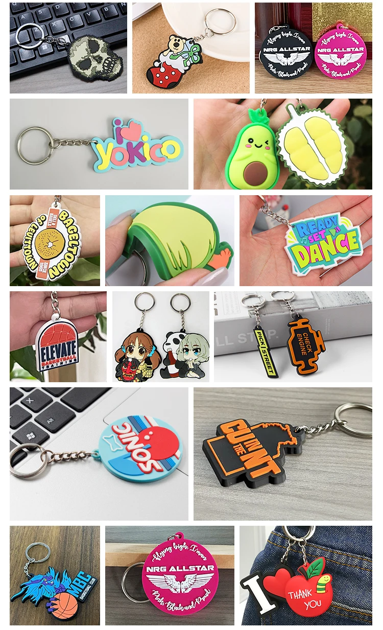 Custom 2d/3d Soft Pvc Key Chain Logo Rubber Keychains Ring Silicone ...
