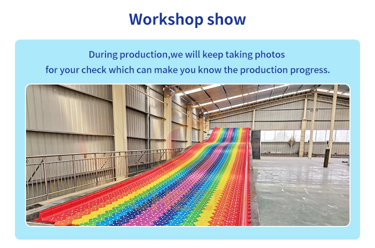 DIY Rainbow Slide Dry Ski Slope Four Seasons Artificial Snow Slide ...