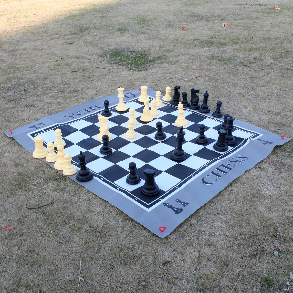 Giant Chess Set Outdoor Game with 10" King 6' X 5' Game Mat with ...
