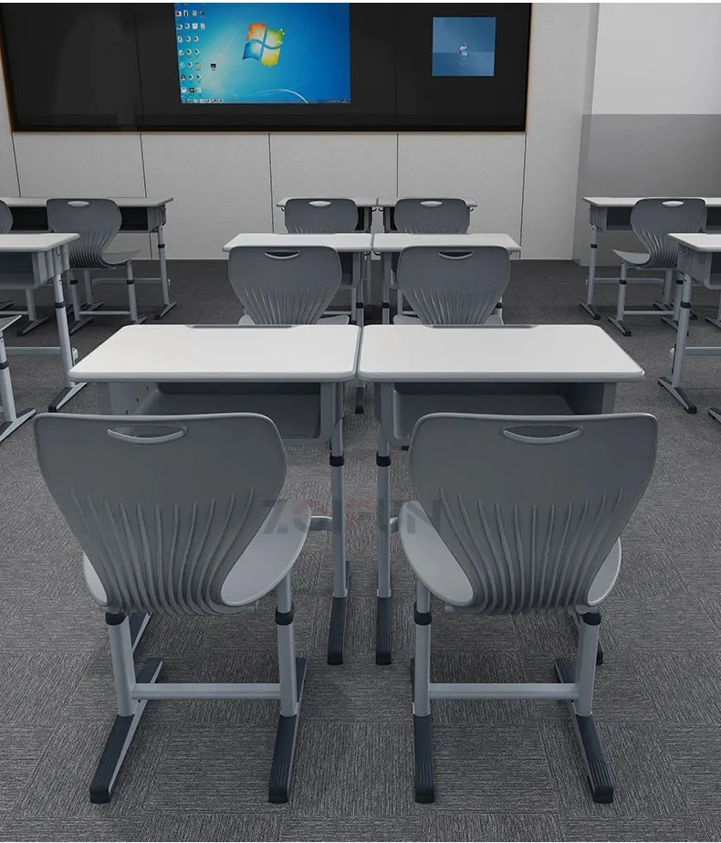 Modern Height Adjustable School Desks & Chairs for Students