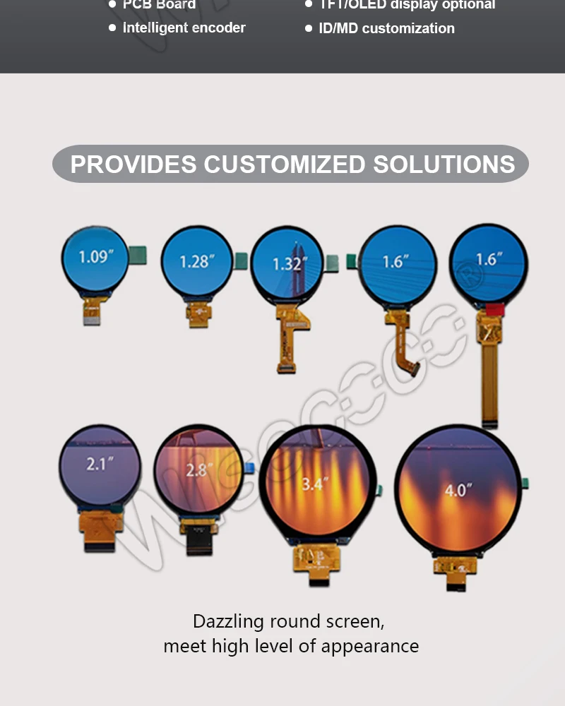 Circular Display Knob 1.28 Inch IPS TFT HMI LCD Module
