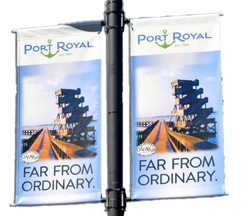 Street Outdoor Light Pole Advertising Flag Media Ads Banner Holder Kit ...