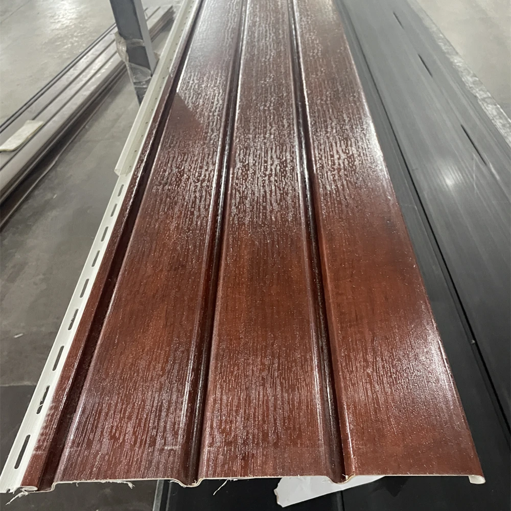 300mm Wide PVC Ceiling PVC Soffit Wooden Color Eave Panel for Outdoor ...