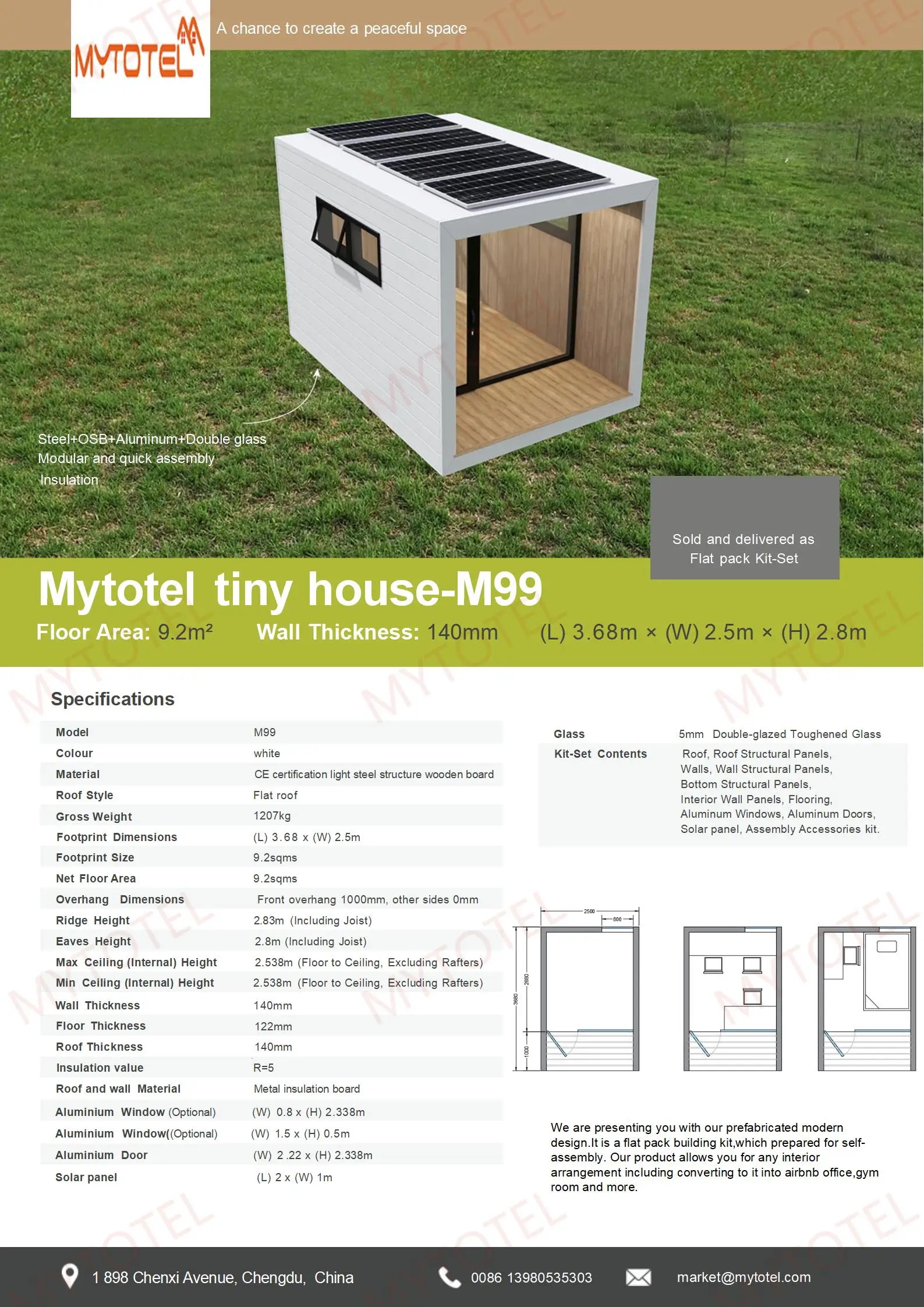 Mytotel Garden Houses - Efficient Prefab Office Pods