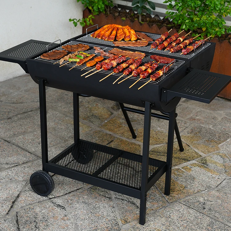 Alibaba.com: Heavy Duty Double Cooking Area Smoker Barbecue Barrel ...