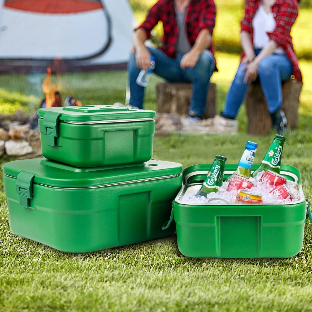 Extra Large Double Insulated Bucket Picnic Ice Cooler Box Storage Box ...