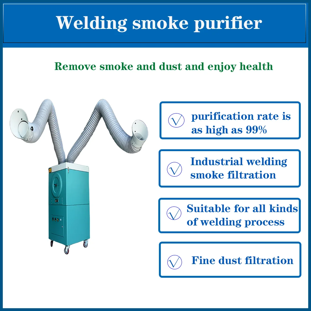 Portable Welding Fume Smoke Extractor - 99.9% Efficiency