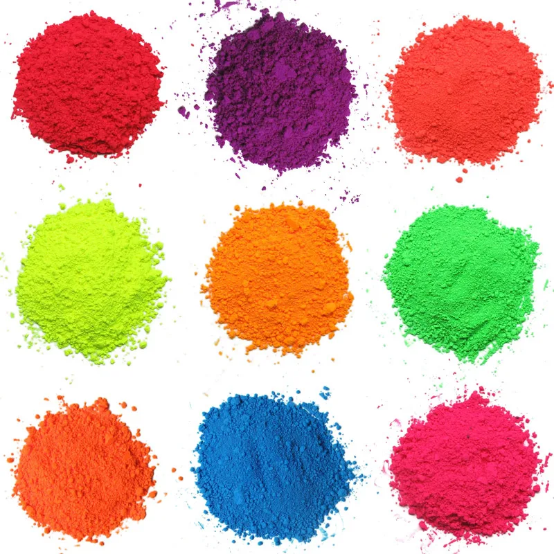 Solvent Based Water-based Neon Powder Fluorescent 12 Color Pigment For ...