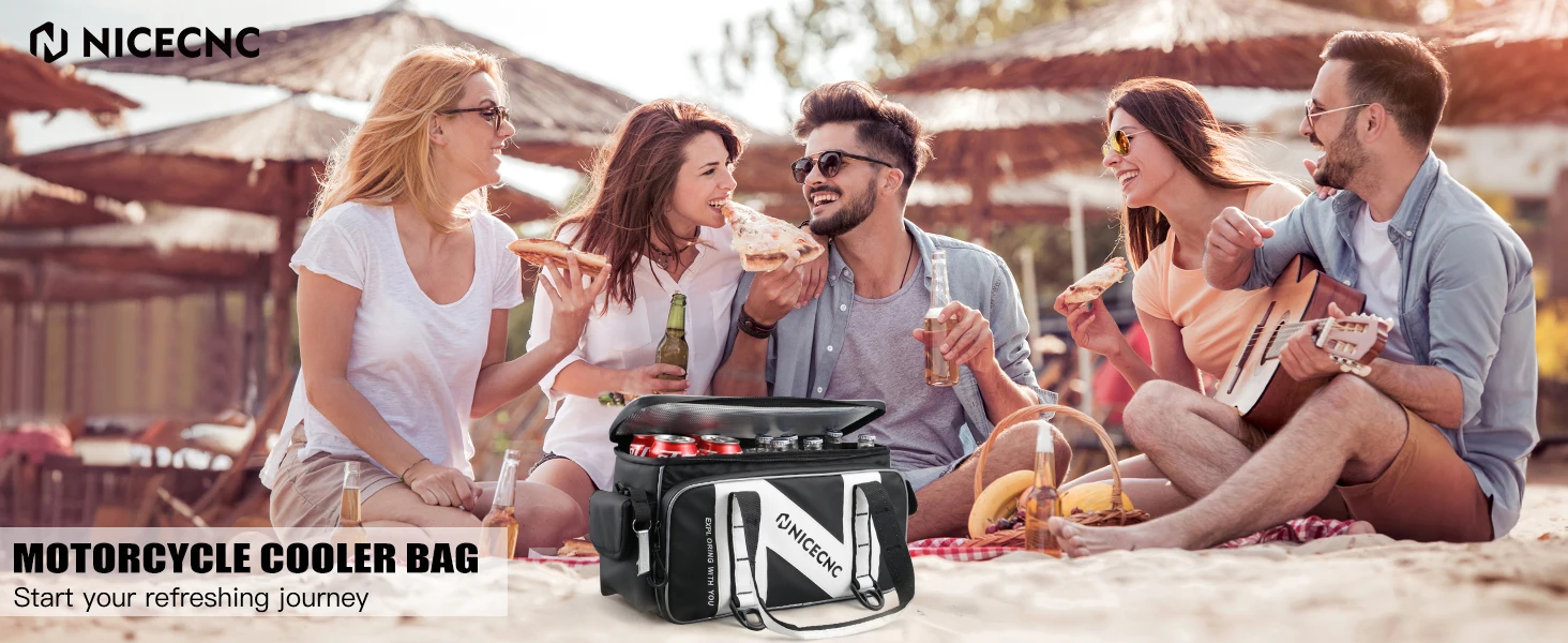 Nicecnc Motorcycle Hard Saddlebag Cooler Insulated Leakproof Saddle Bag ...