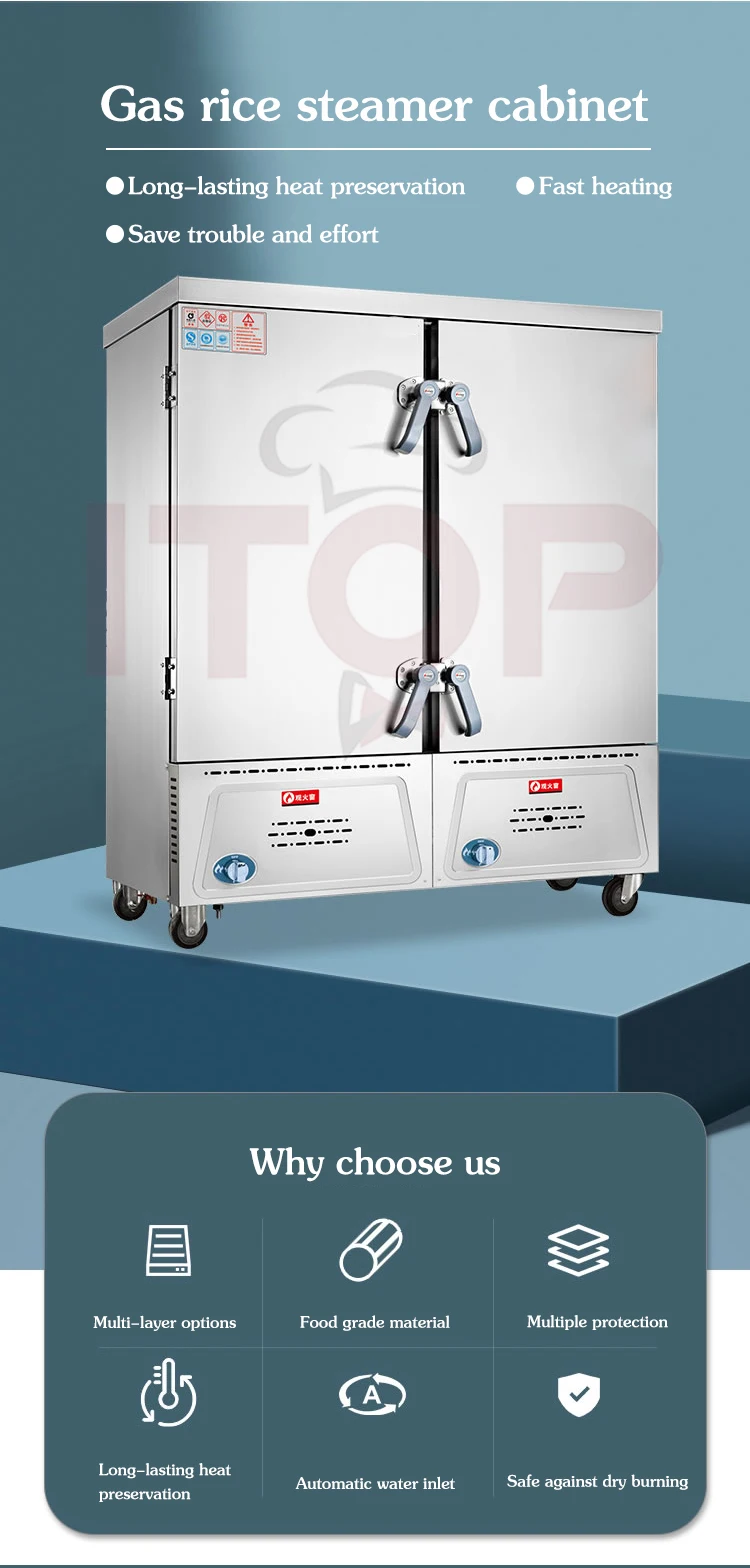 SUS Food Cooker Commercial Rice 6/8/10/12/24 Trays Rice Chicken Seafood ...