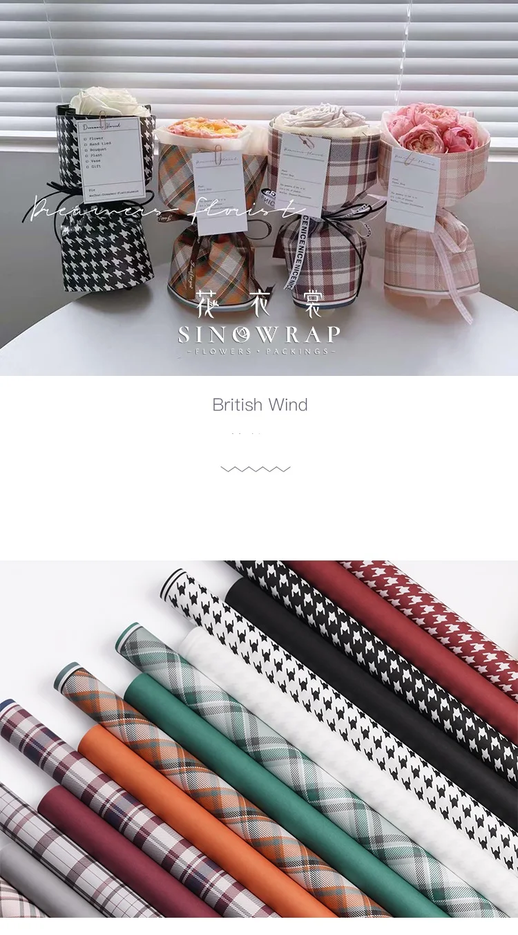 Sinowrap Recycled Materials Flowers Wrapping Paper