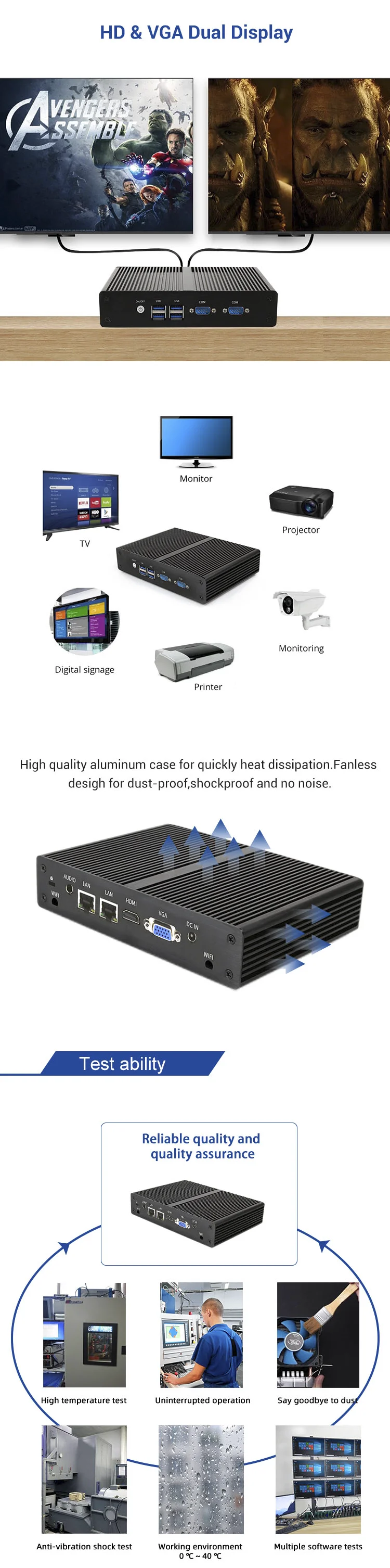 Pc Small Tower Computer Micro Pc Thin Client X86 Low Power 12v 2 ...