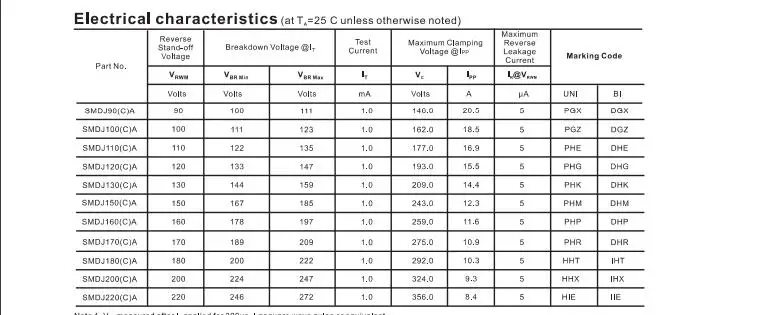 Anbon 7.5v 3000w Smdj7.5ca Smc Package Bi-directional Smd Tvs Diode ...