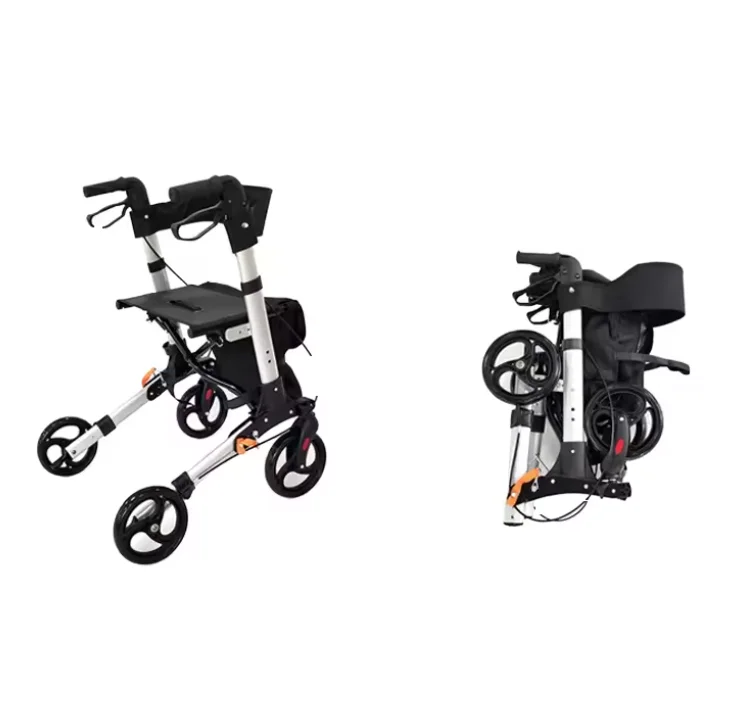 Upright Rollator Adult Folding Walker Walking Frames Standard Adults ...