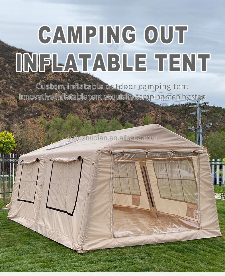 Yatuzhuofan Outdoor Two-room Waterproof Inflatable House Air Tent ...