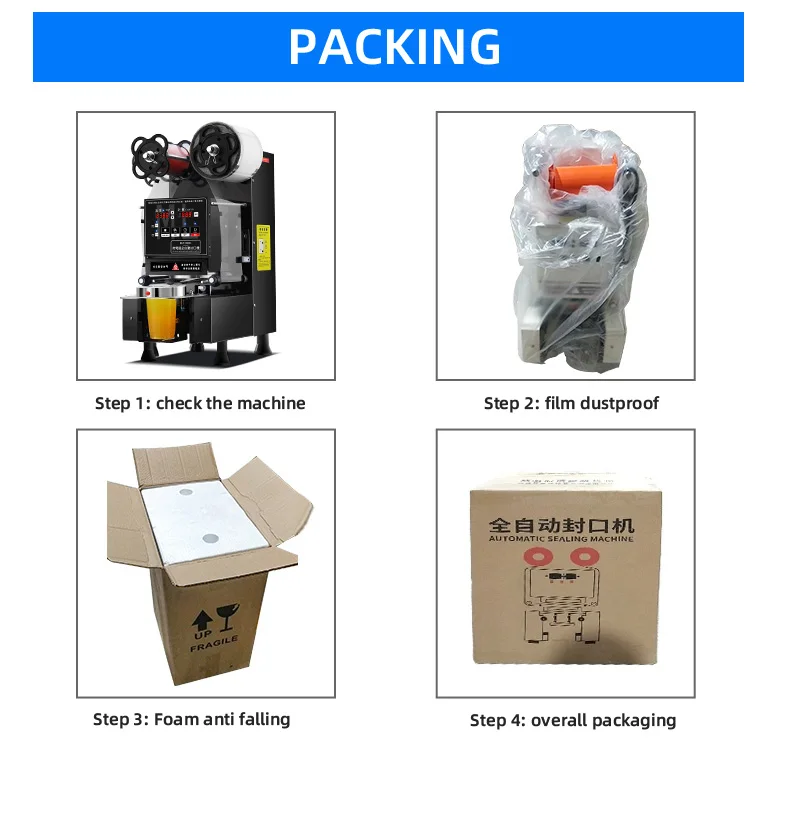 Sealer Cartons Fully Automatic Paper Milk Tea Coffee Yogurt Juice Boba ...