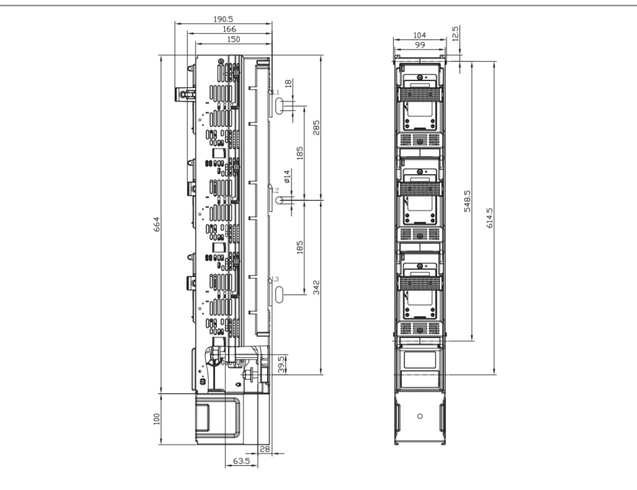 Fuse Switch Disconnector 250A-1000VAC for Digital Feeder Pillar