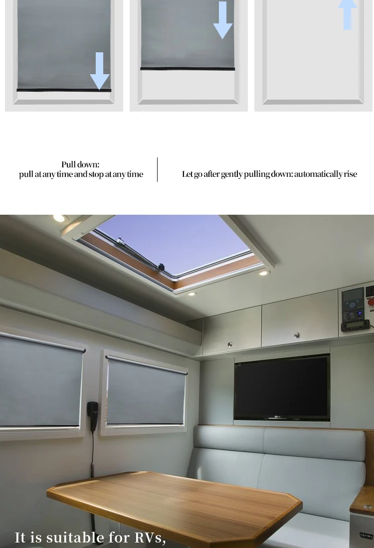 Solar Mesh Sunscreen Blackout Window Cordless Roller Blinds Shades Fits ...