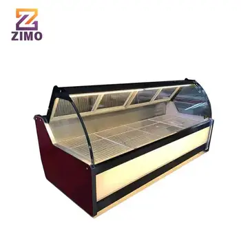 Top Sliding Door Meat Display Chiller Food Refrigeration Equipment ...