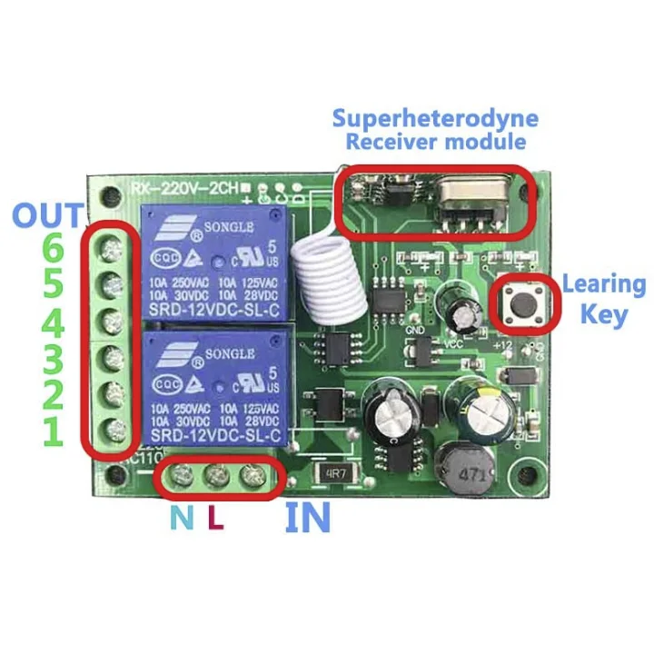 Universal Wireless RF Transceiver Remote Control Switch