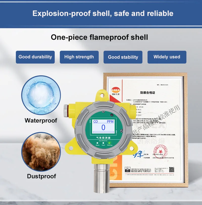Gas Detector Flameproof Shell Combustible Gas Oxygen Carbon Monoxide ...