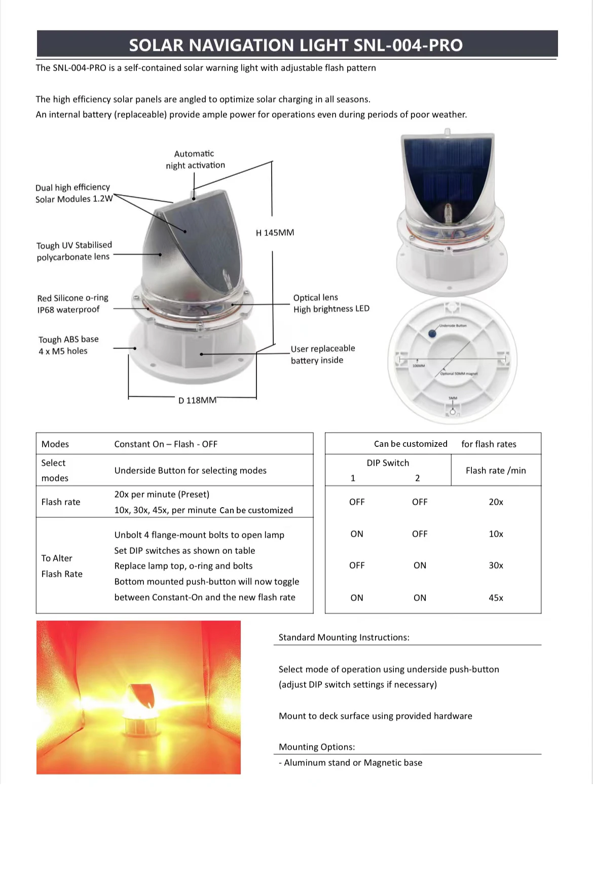Marine Aids to Navigation - Solar Beacon Buoy Lights