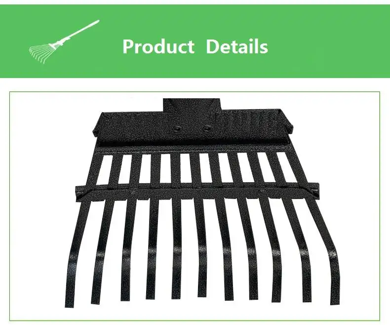 Retractable Metal Adjustable Leaf Garden Rake Quick Cleaning Efficient ...