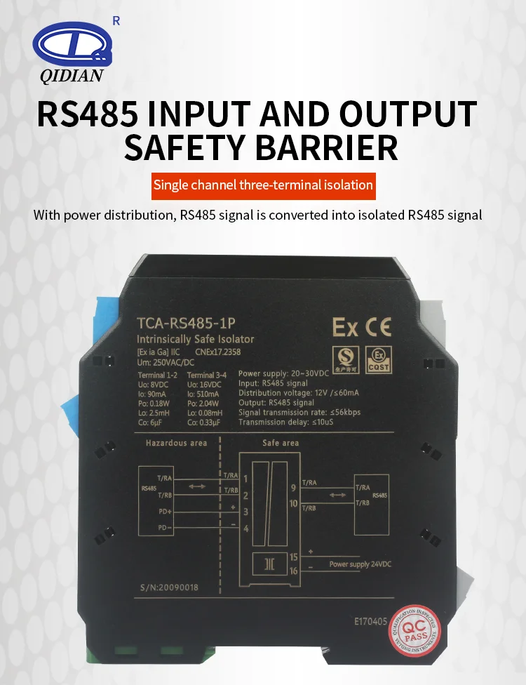 Hot Sale Tca-rs485 Input Rs485 Output Safety Barrier 1 In 1 Out Signal ...