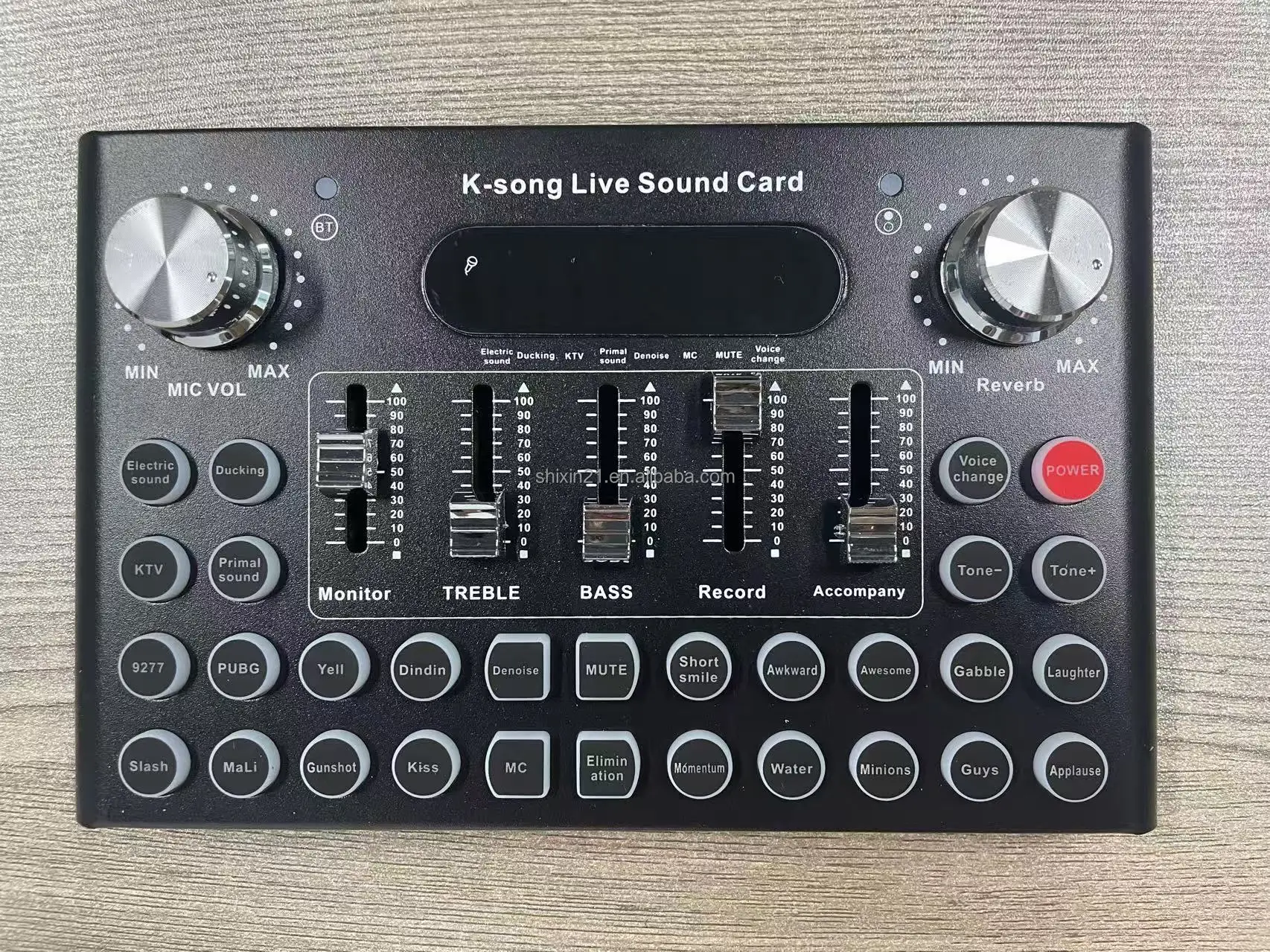 F007c Sound Card Desktop Studio Condenser Audio Mixer Mic Singing Sound ...