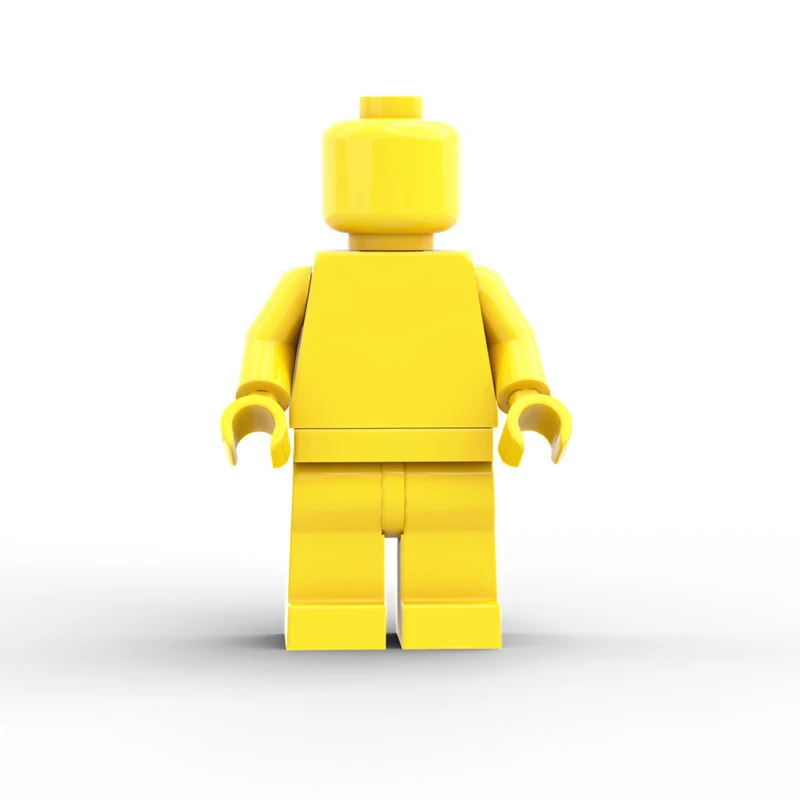 Compatible Plain Moc Building Block Figures Pure Color Action Figure ...