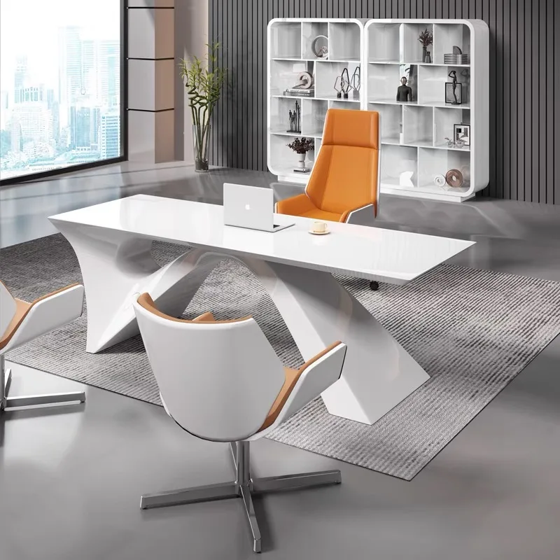 MDF Board Linear Shape Office Table - Customized Executive Desk