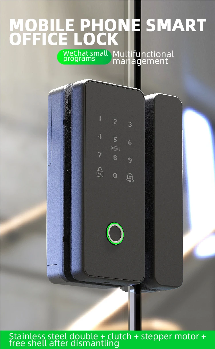 Electronic Digital Sliding Smart Glass Lock Smart Fingerprint Door Lock ...