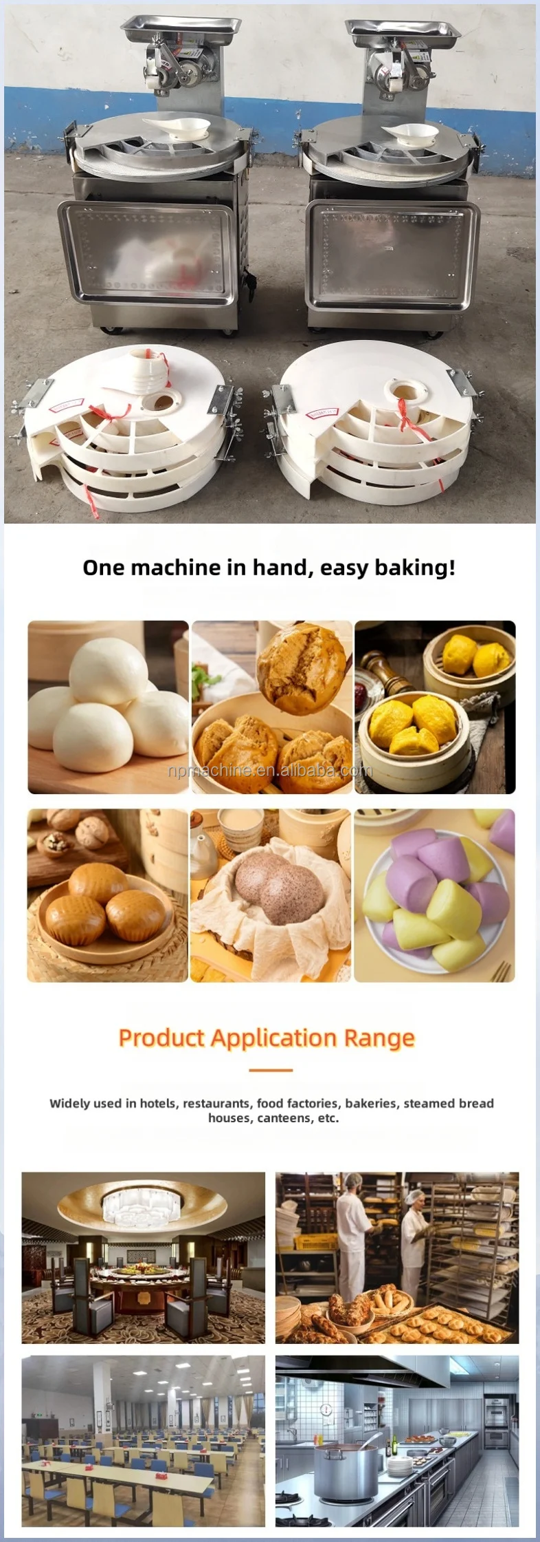 NP Brand Dough Rounder and Divider Machine - High Efficiency