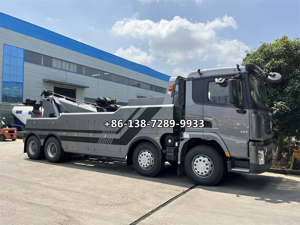 Shacman Heavy Duty Flatbed Sliding Rotator Tow Truck Towing Wrecker ...