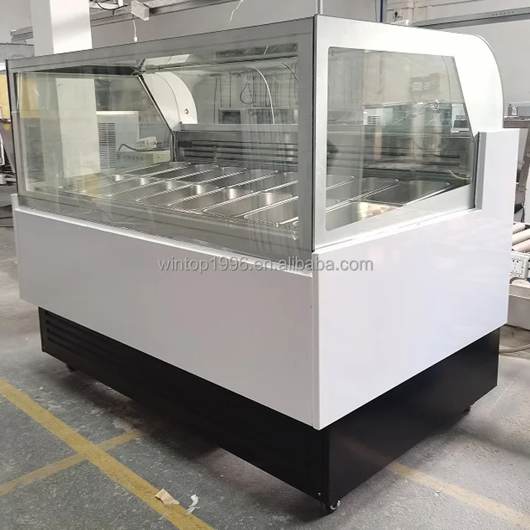 Commercial Frozen Display Stand Refrigerated Freeze Display Counter ...