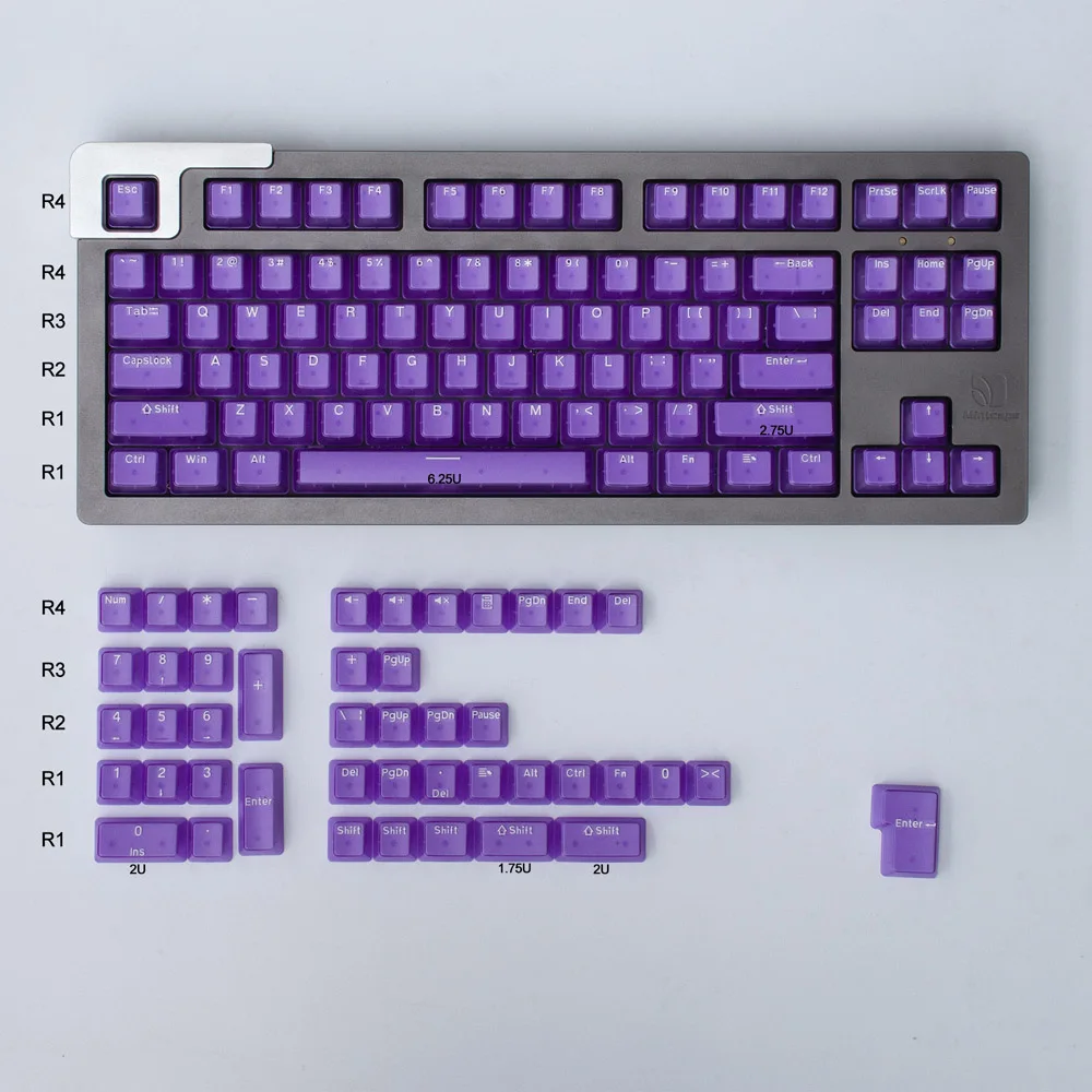 132 Keys Transparent Keycaps Oem Profile Clear Abs Clear Keycap Rgb ...
