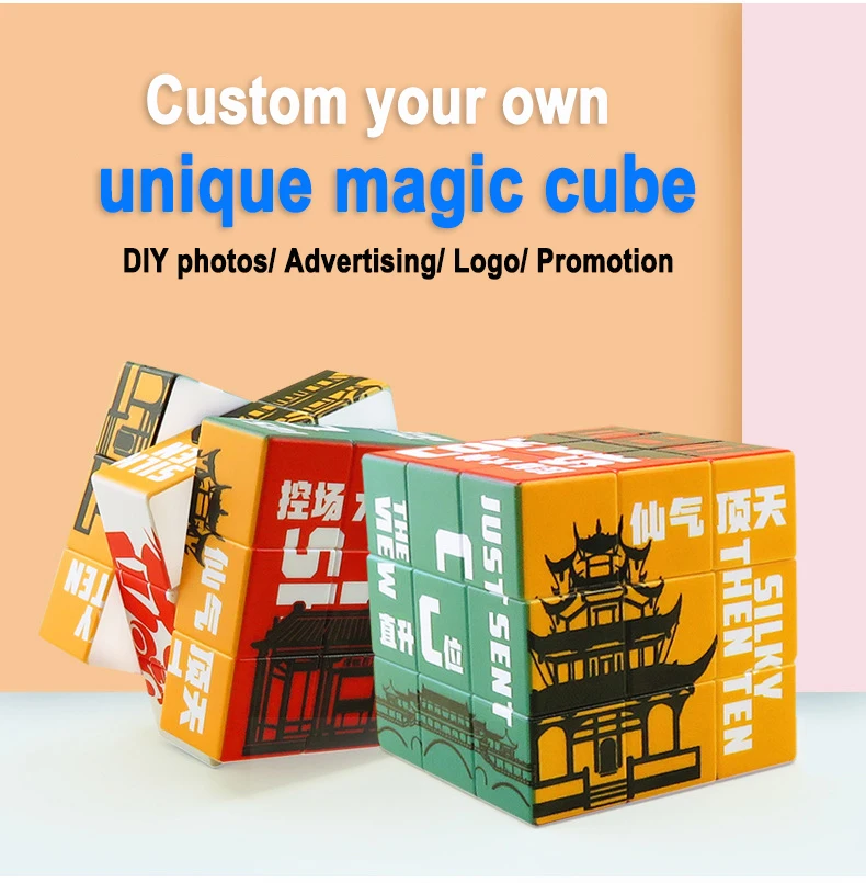 3d Diy Puzzle Cube Toy Uv Print Photo Advertising Custom Logo 3x3 Magic ...