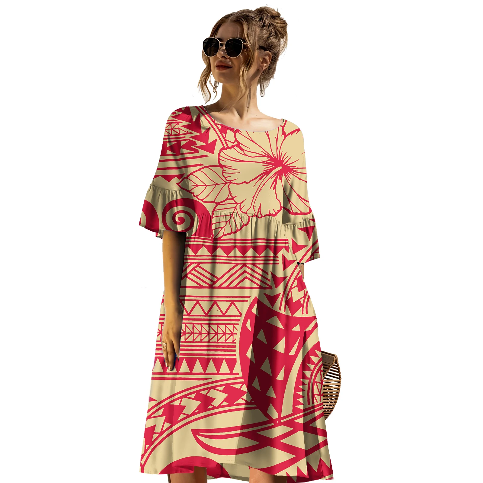 Polynesian Tribal Clothing Samoan Tongan Style Tapa Print Design Custom ...