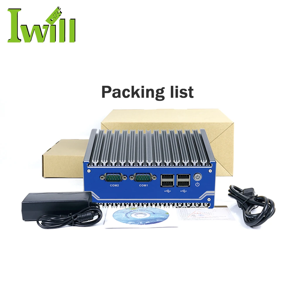 Din Rail Mount 4gb Ram Onboard Fanless J1900 Industrial Mini Pc Dual ...