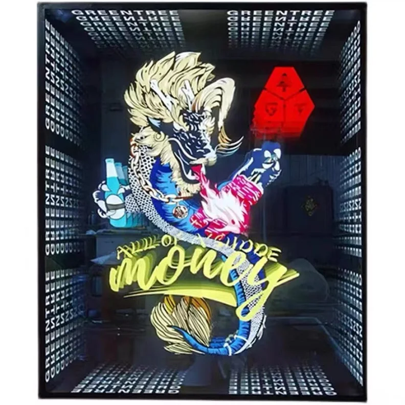 Customized Bar Simple And Modern Abyss Word Thousand Layer Mirror ...