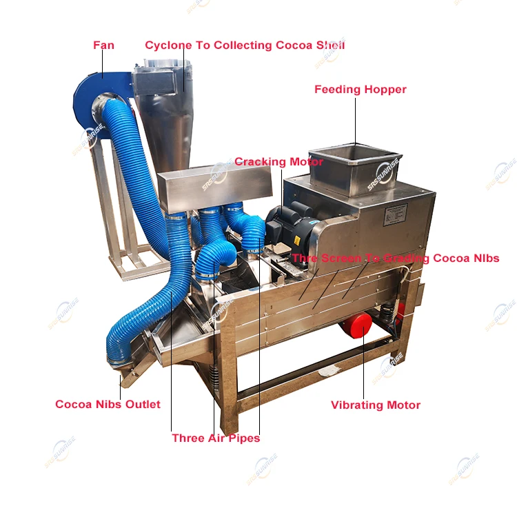 Mini Small Cacao Cocoa Grain Bean Crusher Breaker Machine